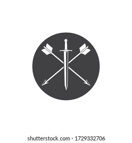 Arrow Sword Logo Icon Vector Illustration Stock Vector (Royalty Free ...