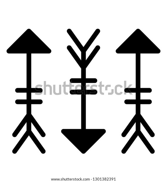 Arrow Symbol Denoting Defense Icon Stock Vector (Royalty Free ...