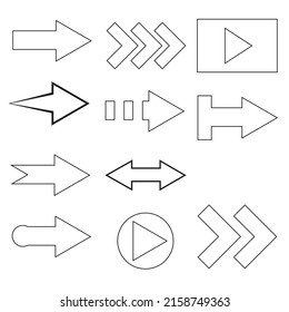 Arrow Symbol Icon Set Vector Illustration Stock Vector (Royalty Free ...