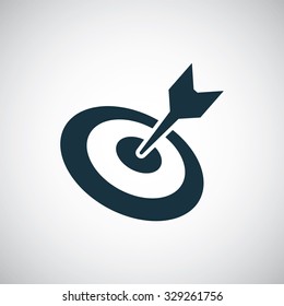 Arrow Target Icon On White Background Stock Vector (Royalty Free ...