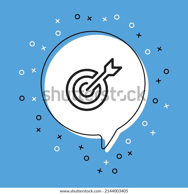 Arrow Target Icon White Speech Bubble Stock Vector (Royalty Free ...