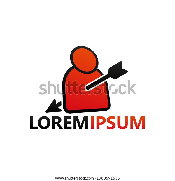 Arrow Target People Logo Template Design Stock Vector (Royalty Free ...