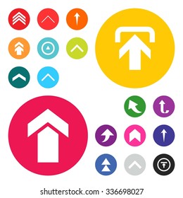 Arrow Upload Icon Set Simple Pictogram Stock Vector (Royalty Free ...