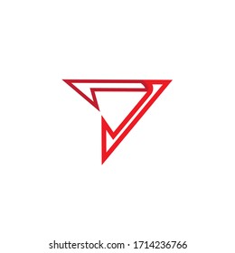 Letter V Line Style Logo Template Stock Vector (Royalty Free ...