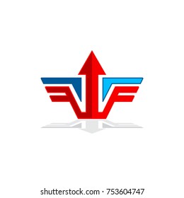 Arrow Wing Vector Logo Stock Vector (Royalty Free) 753604747 | Shutterstock