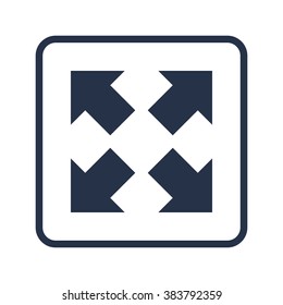 Arrowcombined Icon On White Background Rounded Stock Vector (Royalty ...
