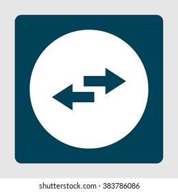 Arrowcombined Icon On White Circle Background Stock Vector (Royalty ...