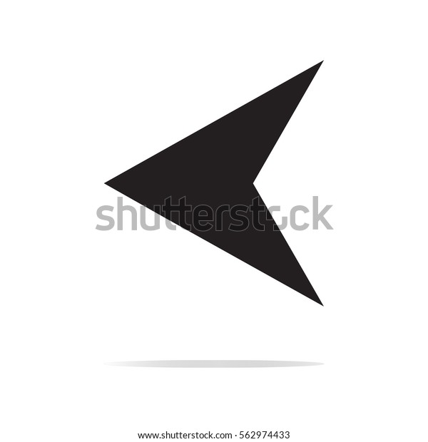 Arrowhead Left Vector Icon Image Style Stock Vector (Royalty Free ...