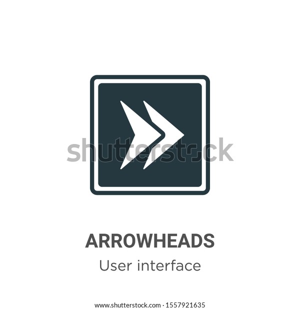 Arrowheads Vector Icon On White Background Stock Vector (Royalty Free ...