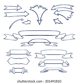 Arrows Banners Set Vector Illustration Eps Stock Vector (Royalty Free ...