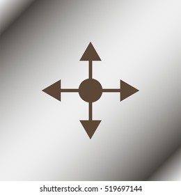Arrows Four Directions Stock Vector (Royalty Free) 519697144 | Shutterstock