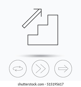 Upstairs Icon Direction Arrow Sign Download Stock Vector (Royalty Free ...