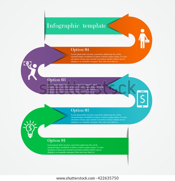 Arrows Infographic Template Form Snake Business Stock Vector (Royalty ...