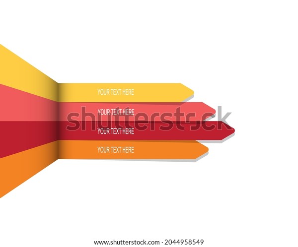 Arrows Infographics Colored Arrows Different Lengths Stock Vector ...