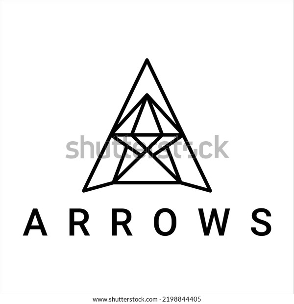 Arrows Line Art Logo Design Stock Vector (Royalty Free) 2198844405 ...