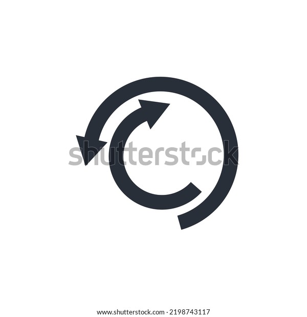 Arrows Move Opposite Directions Rotation Replacement Stock Vector ...