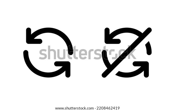 Arrows Recycle No Recycle Icons Repeat Stock Vector (Royalty Free ...