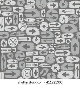 Arrows Seamless Background Grey Vector Grey Stock Vector (Royalty Free ...