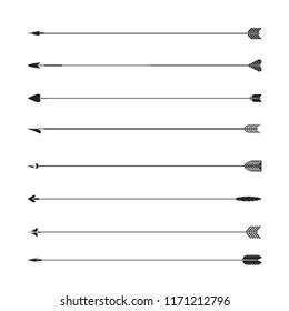 Arrows Set Border List Separator Stock Vector (Royalty Free) 1171212781