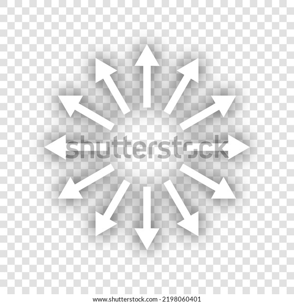 Arrows Sign White Icon Dropped Natural Stock Vector (Royalty Free ...