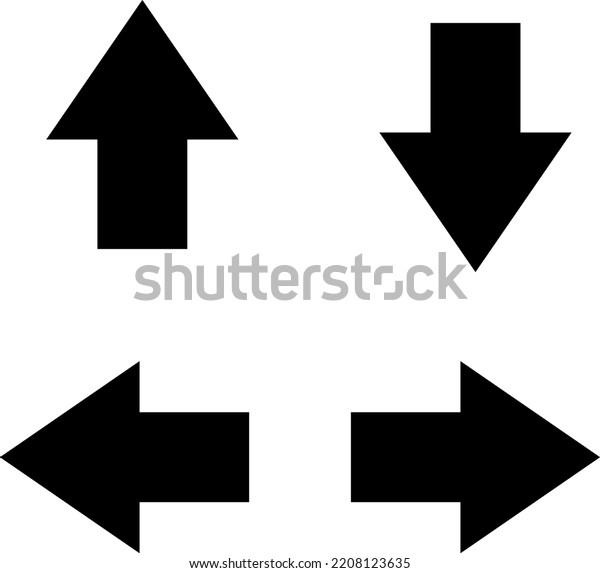 Arrows Vector Black Arrows On White Stock Vector (Royalty Free ...