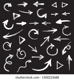 Arrows Vector Set Chalkboard Stylized Illustration Stock Vector ...
