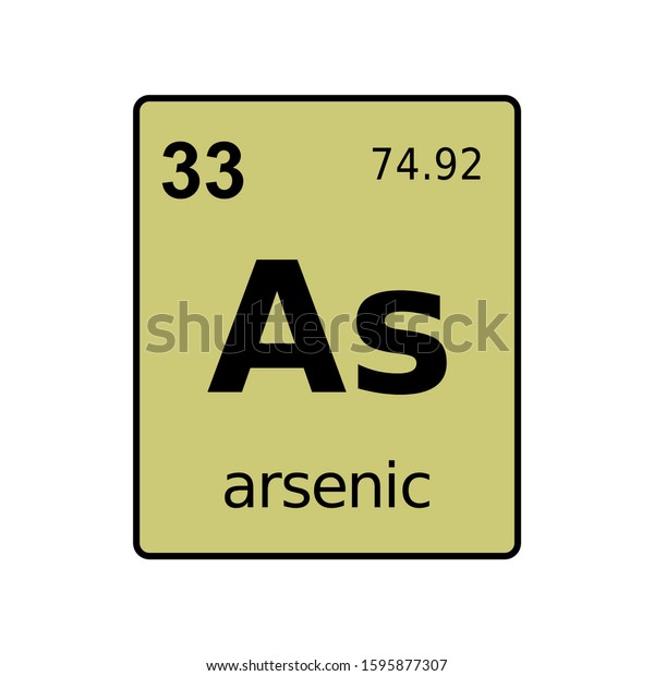 Arsenic Chemical Element Periodic Table Sign Stock Vector (Royalty Free ...