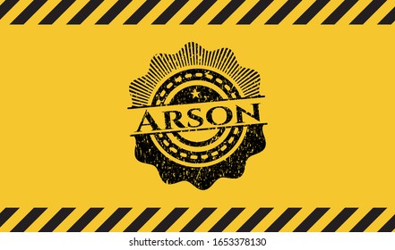 Arson Grunge Warning Sign Emblem Vector: เวกเตอร์สต็อก (ปลอดค่า ...