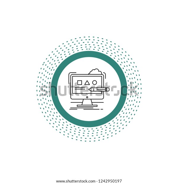 Art Computer Design Digital Studio Line Stock Vector (Royalty Free ...