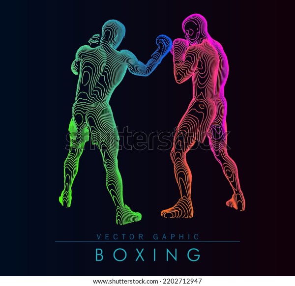 Art Concept Boxers Vector Drawn By Stock Vector (Royalty Free ...