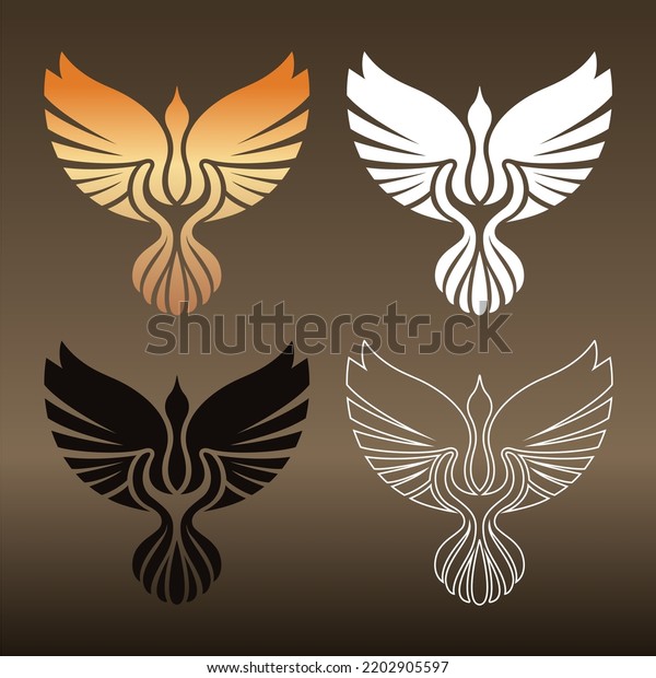 Art Deco Abstract Phoenix Bird Vector Stock Vector (Royalty Free ...