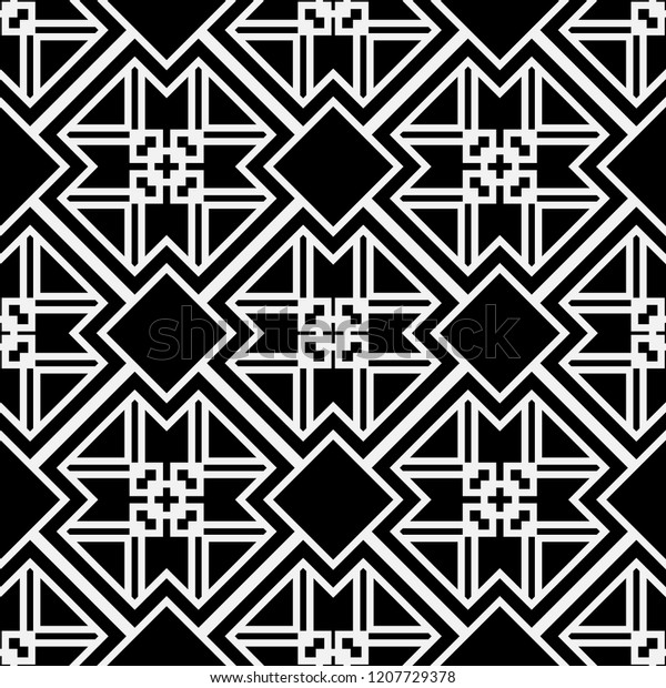 Art Deco Black White Texture Seamless Stock Vector (Royalty Free ...