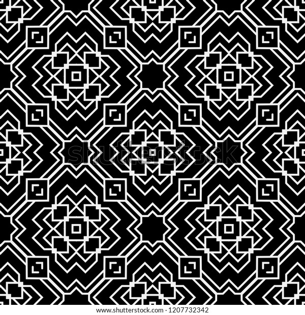 Art Deco Black White Texture Seamless Stock Vector (Royalty Free ...