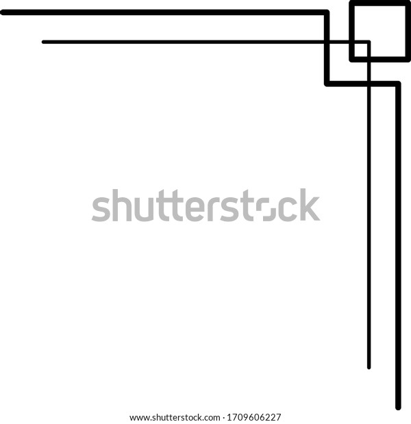Art Deco Corner Design Outlines Stock Vector (Royalty Free) 1709606227 ...