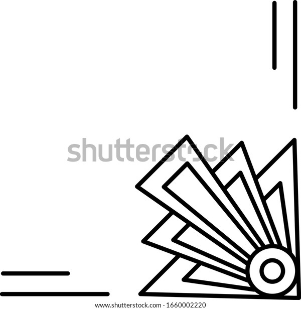 Art Deco Corner Frame Outline Style Stock Vector (Royalty Free ...