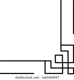 Art Deco Corner Frame Outlines Stock Vector (Royalty Free) 1661450947 ...