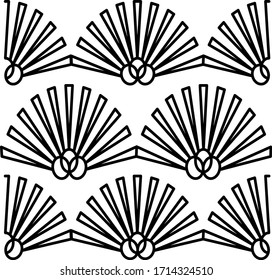 Art Deco Design Border Outlines Stock Vector (Royalty Free) 1714324510 ...