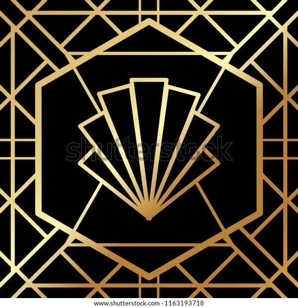 Art Deco Gatsby Inspired Roaring 20s Stock Vector (Royalty Free) 1163193718 Art Deco Gatsby Inspired Roaring 20s Stock Vector (Royalty Free) 1163193718