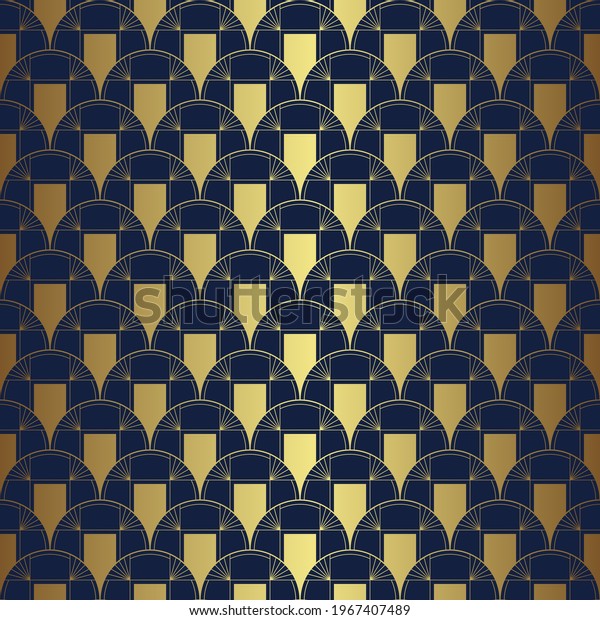 Art Deco Geometric Decorative Circles Pattern Stock Vector (Royalty ...