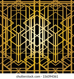 Art Deco Geometric Pattern 1920s Style Stock Vector (Royalty Free ...