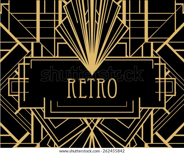 Art Deco Geometric Pattern 1920s Style Stock Vector (Royalty Free ...
