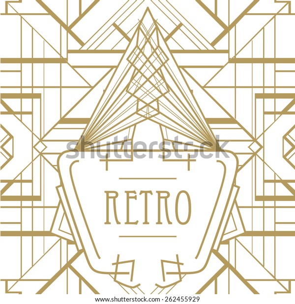 Art Deco Geometric Pattern 1920s Style Stock Vector (Royalty Free ...