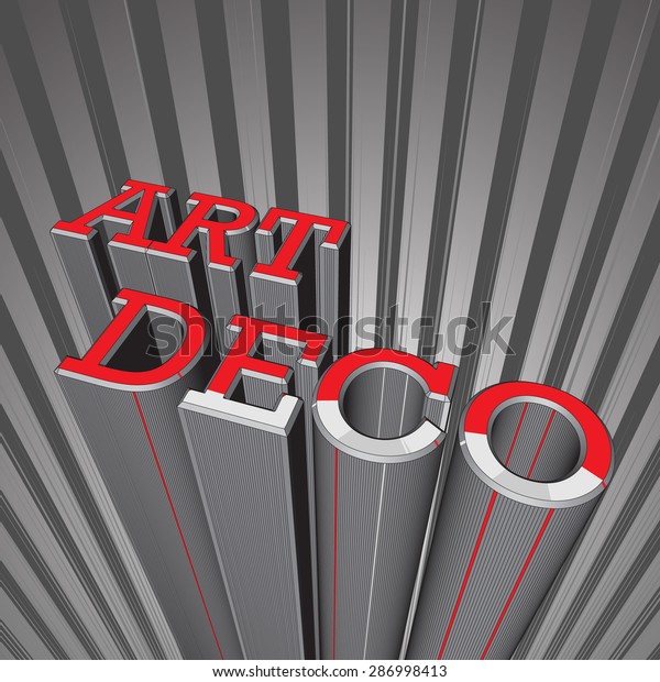 Art Deco Letters Appearing Background Space Stock Vector (Royalty Free ...