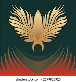 Art Deco Phoenix Vector Color Illustration Stock Vector (Royalty Free ...