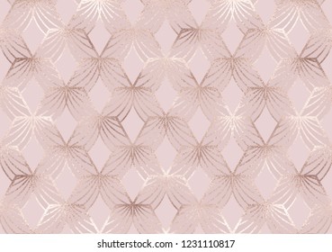 Art Deco Seamless Pattern Rose Gold Stock Vector (Royalty Free ...