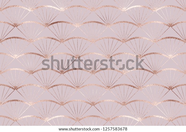 Art Deco Seamless Pattern Rose Gold Stock Vector (Royalty Free) 1257583678