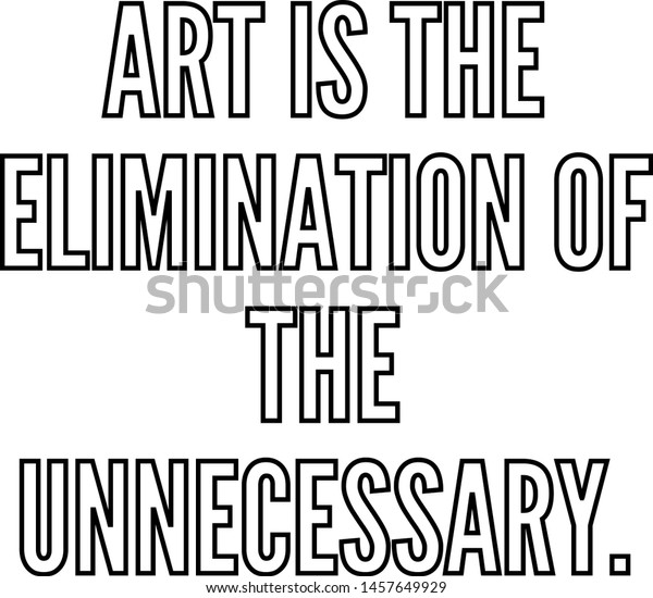Art Elimination Unnecessary Outlined Text Art Stock Vector (Royalty ...