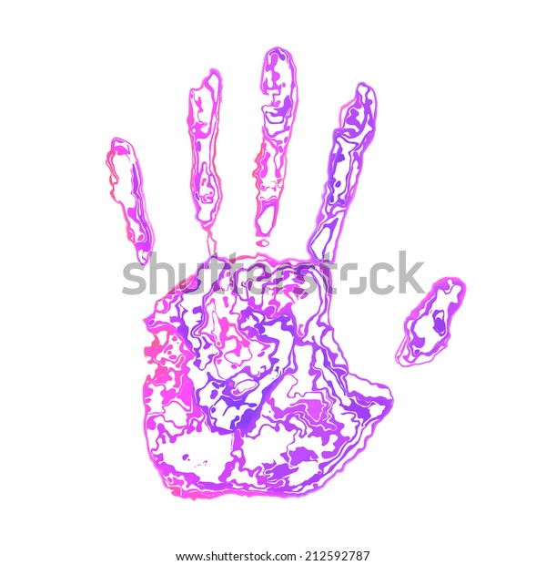Art Hand Paint Hand Sign Mark Stock Vector (Royalty Free) 212592787 ...