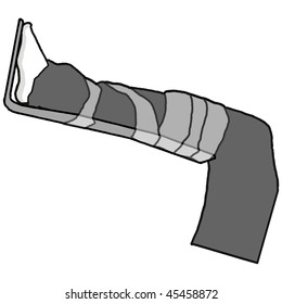 Art Illustration Leg Splint Stock Vector (Royalty Free) 45458872 ...