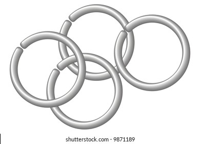 Three Rings Intertwined Sign Trinity Stock Illustration 143035357
